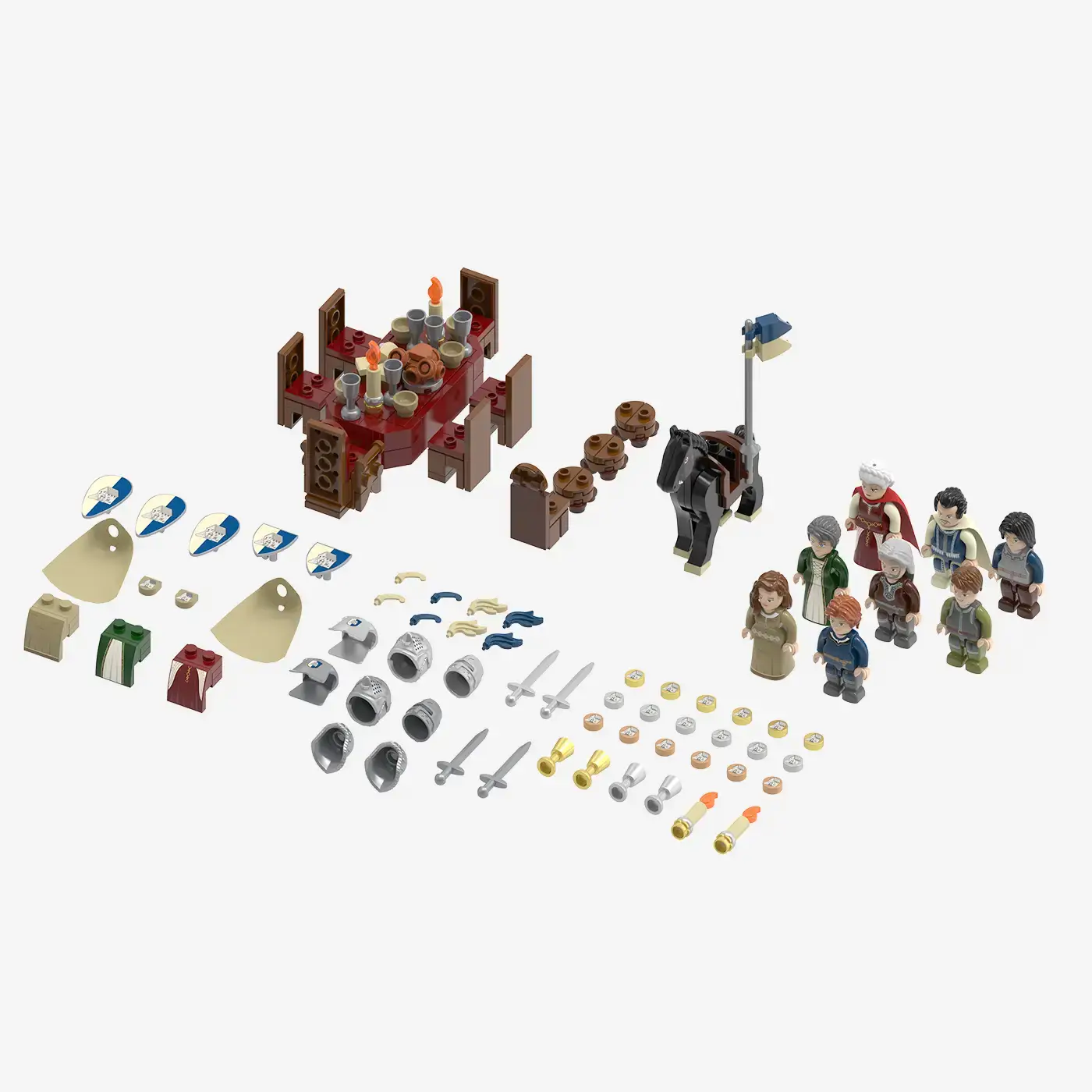 BlueBrixx Minifigure Pack Blaustein Castle Lords and Ladies