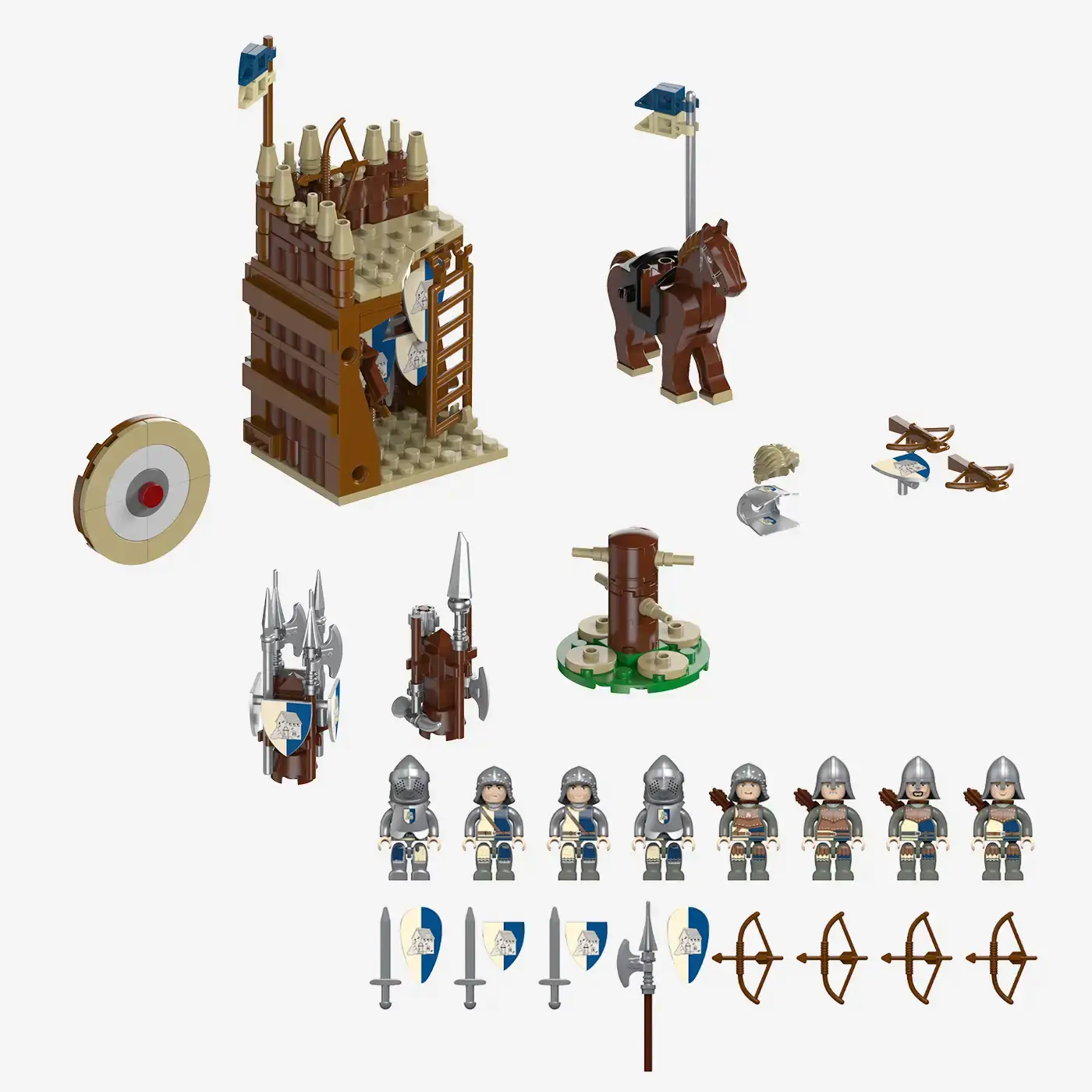 BlueBrixx Minifigure Pack Blaustein Castle Guards