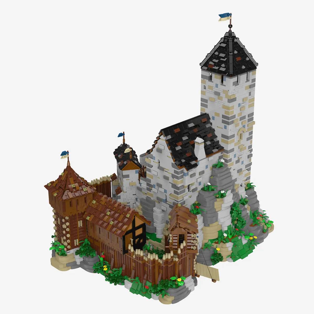 BlueBrixx Blaustein Castle Outer Bailey • Set 108714 • SetDB