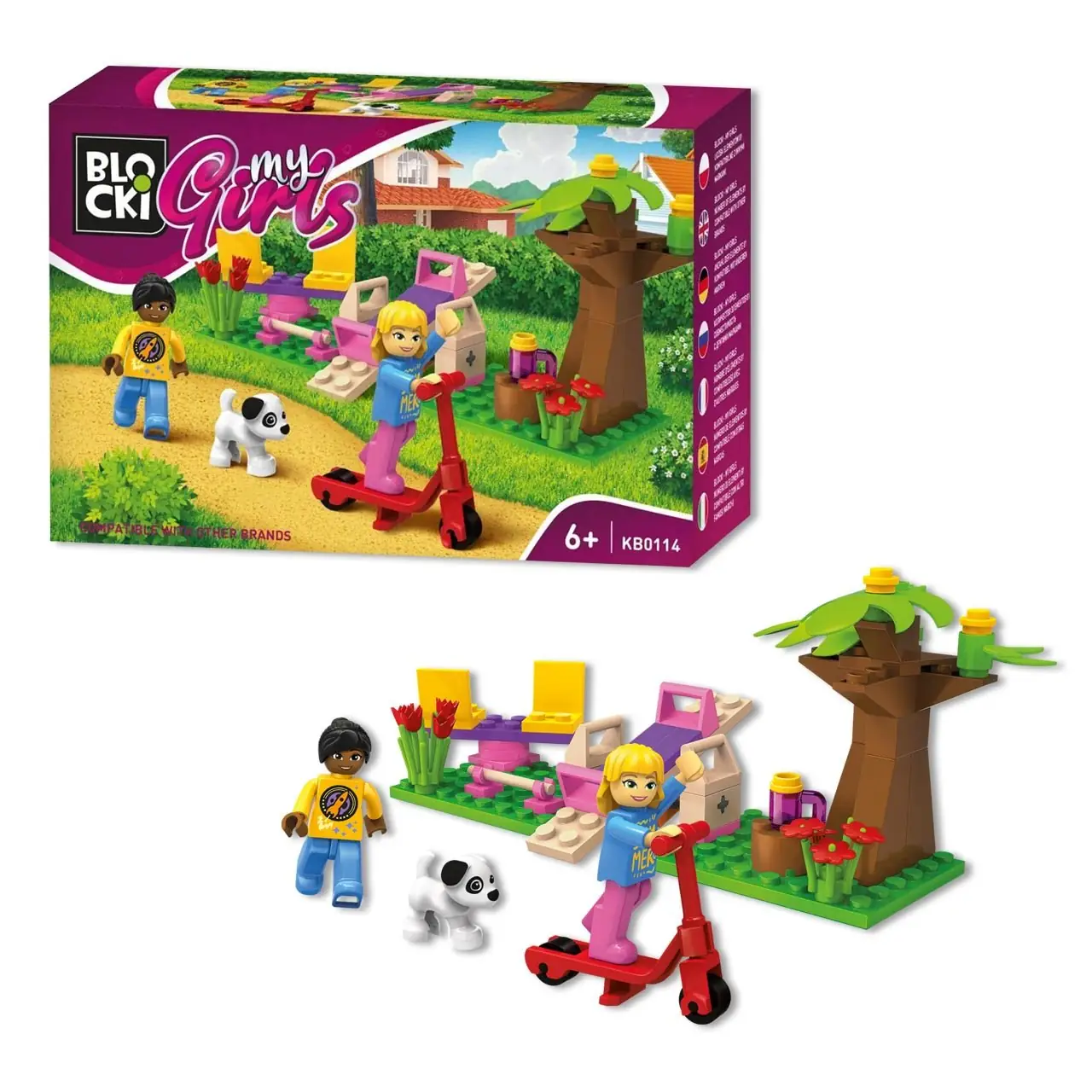 Klocki BLOCKI MyGirls Spacer po parku • Set KB0114 • SetDB