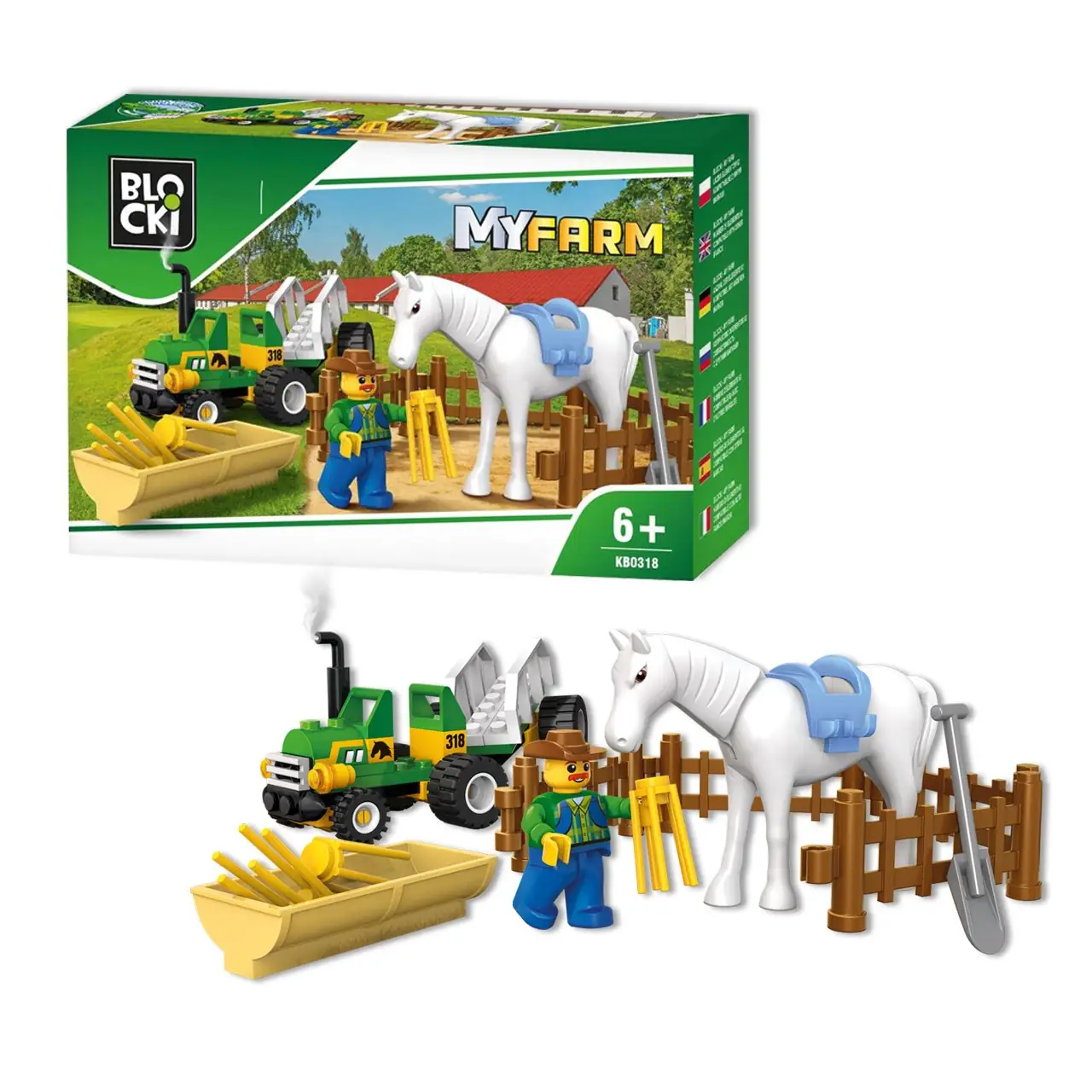 Klocki BLOCKI MyFarm Mały ciągnik • Set KB0318 • SetDB