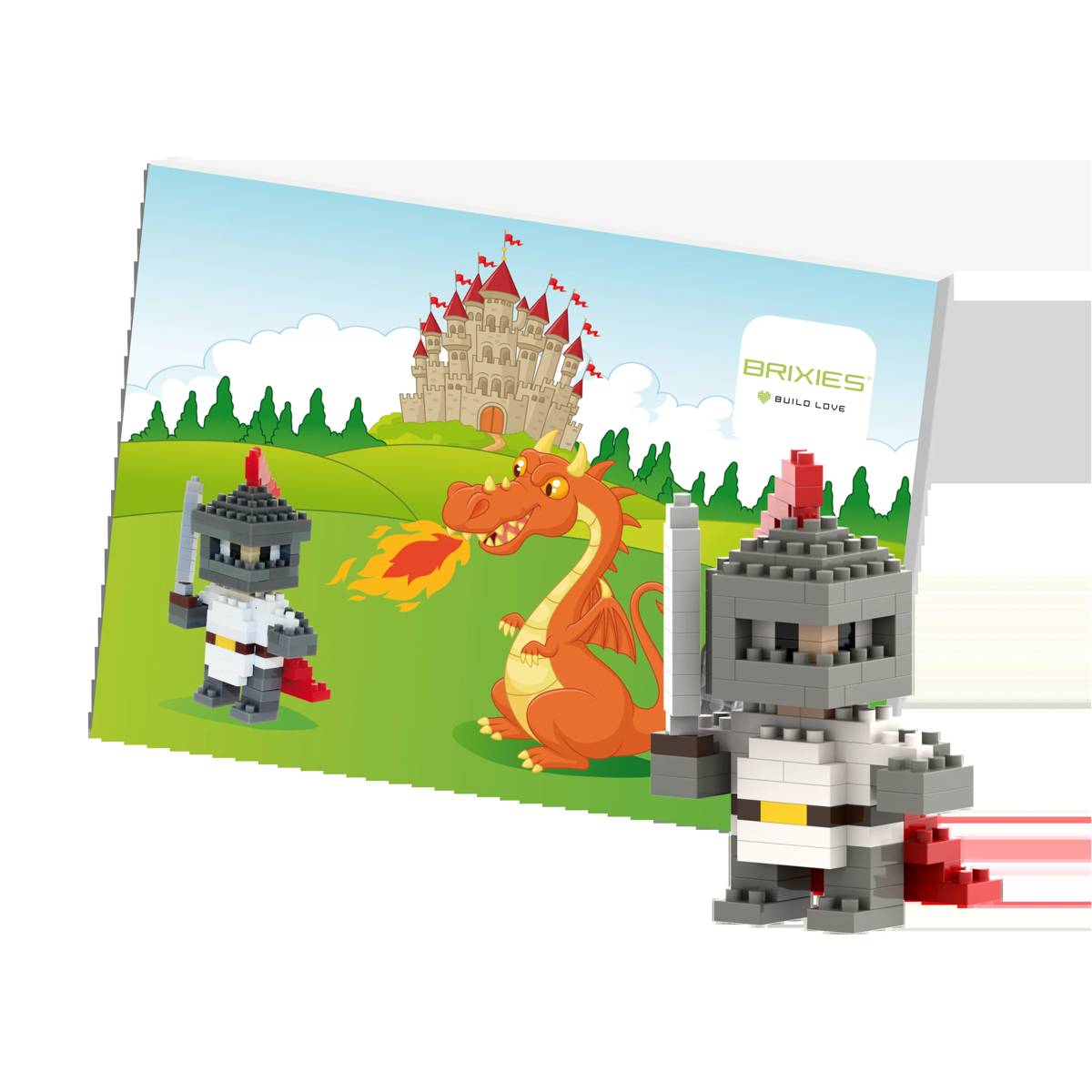 BRIXIES Postkarte Ritter • DIAMOND BLOCKS • Set 220.049