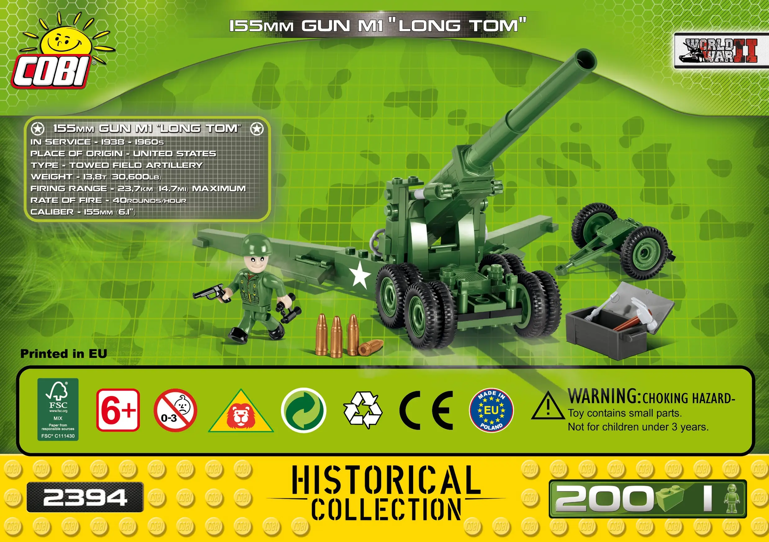 Cobi 155 mm Gun M1 Long Tom • Set 2394 • SetDB