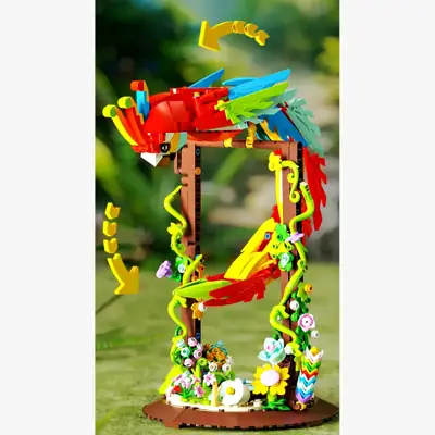 DK Parrot Flower Frame • Set 6014 • SetDB • Merlins Bricks