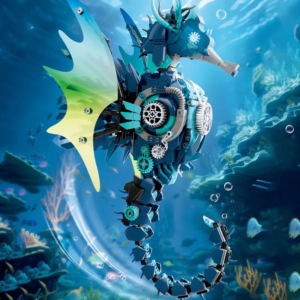 DK Mechanical Seahorse • Set 7011 • SetDB • Merlins Bricks