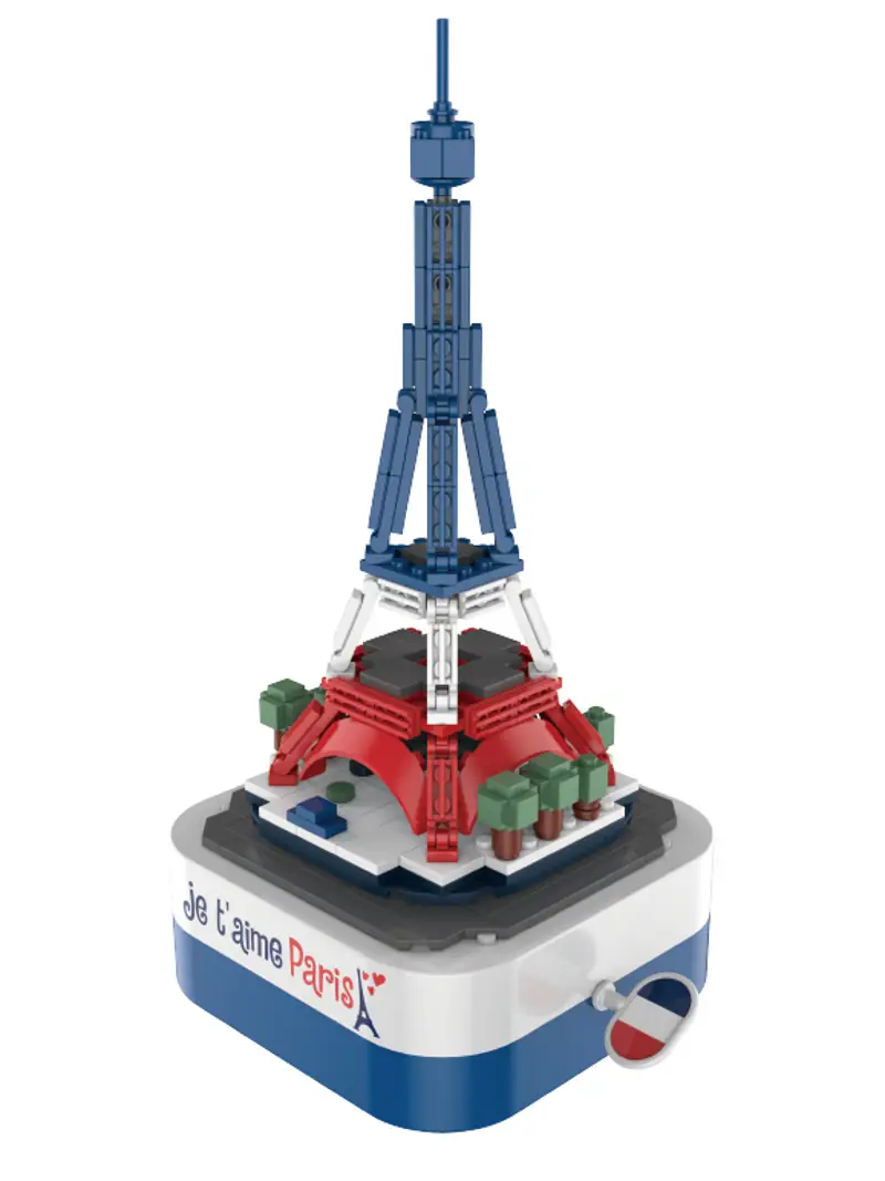 Jaki Music Box Eiffel Tower France • Set JK1205 • SetDB