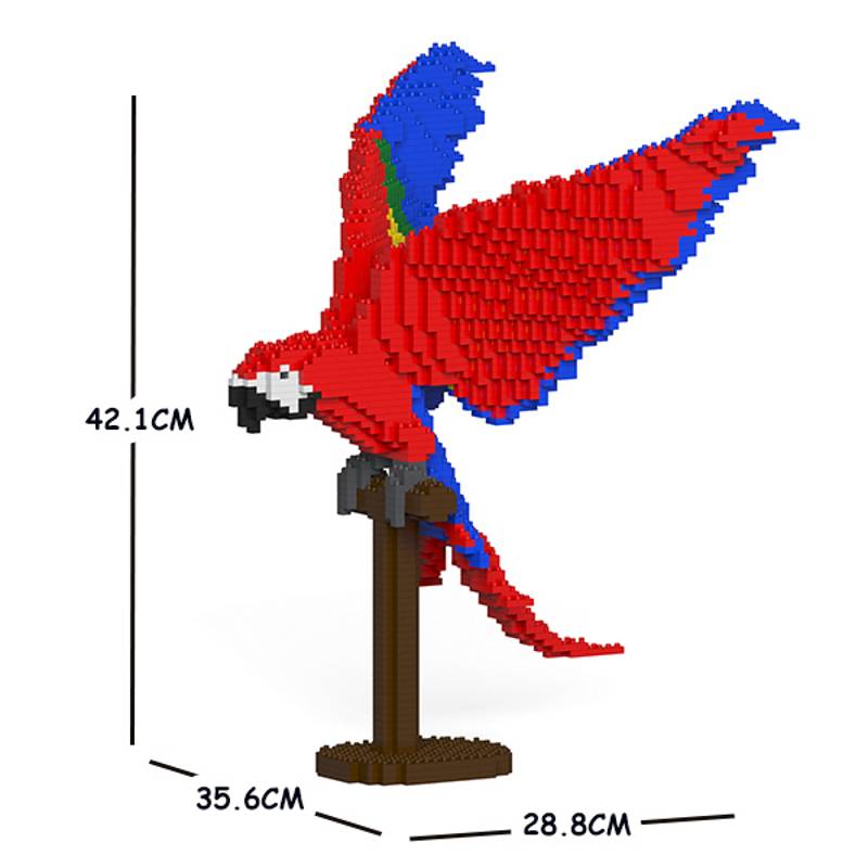 JEKCA Scarlet Macaw 02S • SCULPTOR BLOCKS • Set ST19MA02