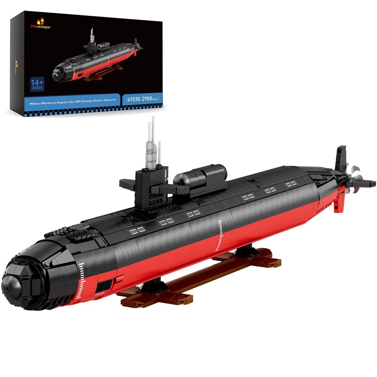 JMBricklayer Los Angeles-class AttackSubmarine • Set 61518