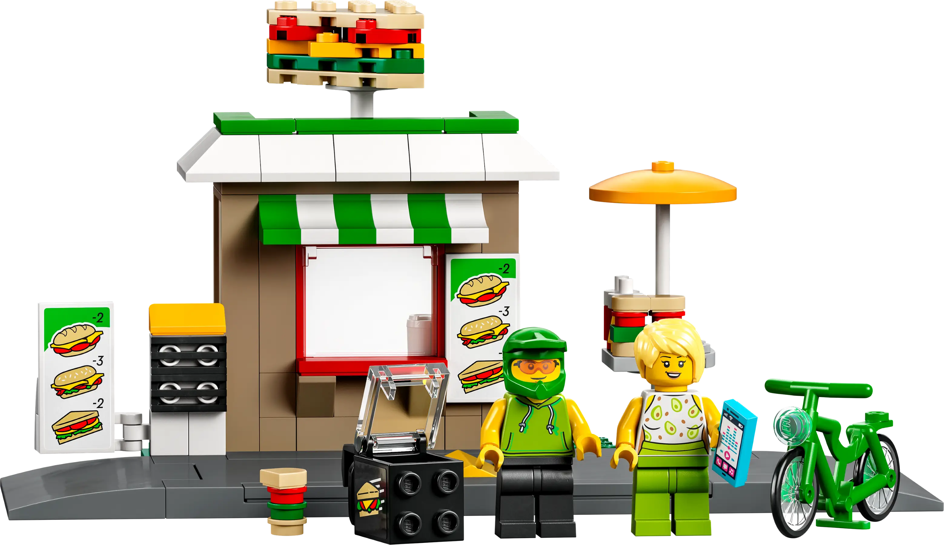 LEGO City Sandwich Shop • Set 40578 • SetDB • Merlins Bricks