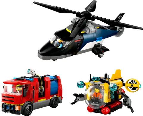 LEGO City Airplane, Service Truck & Hovercraft Remix