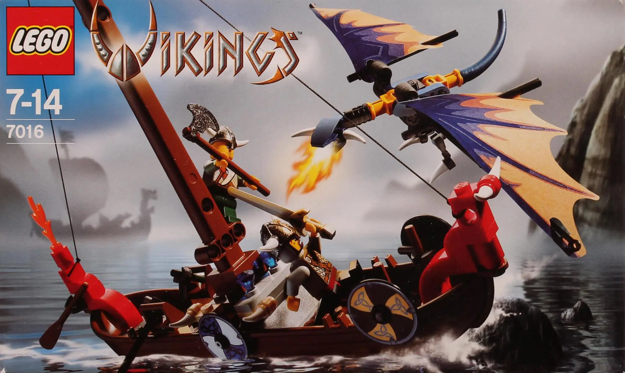 LEGO Vikings Viking Boat against the Wyvern Dragon