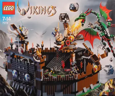 LEGO Vikings Viking Catapult versus the Nidhogg Dragon