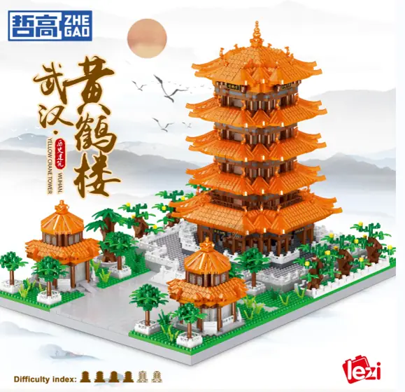 Lezi Wuhan Yellow Crane Tower • DIAMOND BLOCKS • Set LZ8275