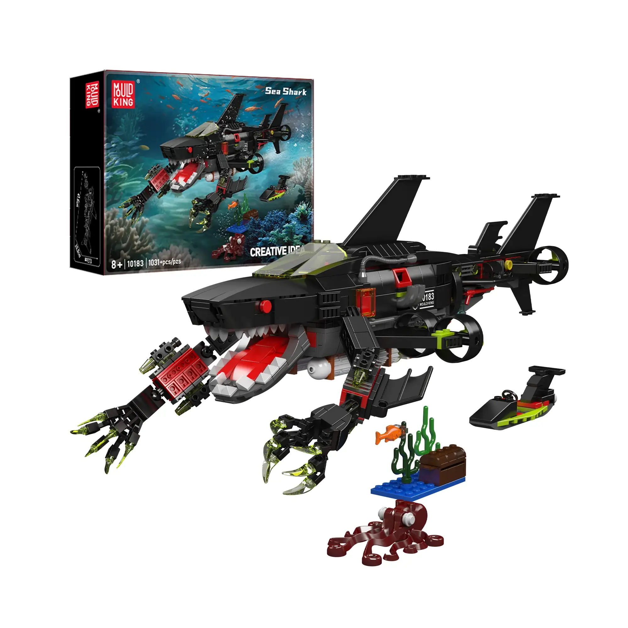 Mould King Sea Shark • Set 10183 • SetDB • Merlins Bricks