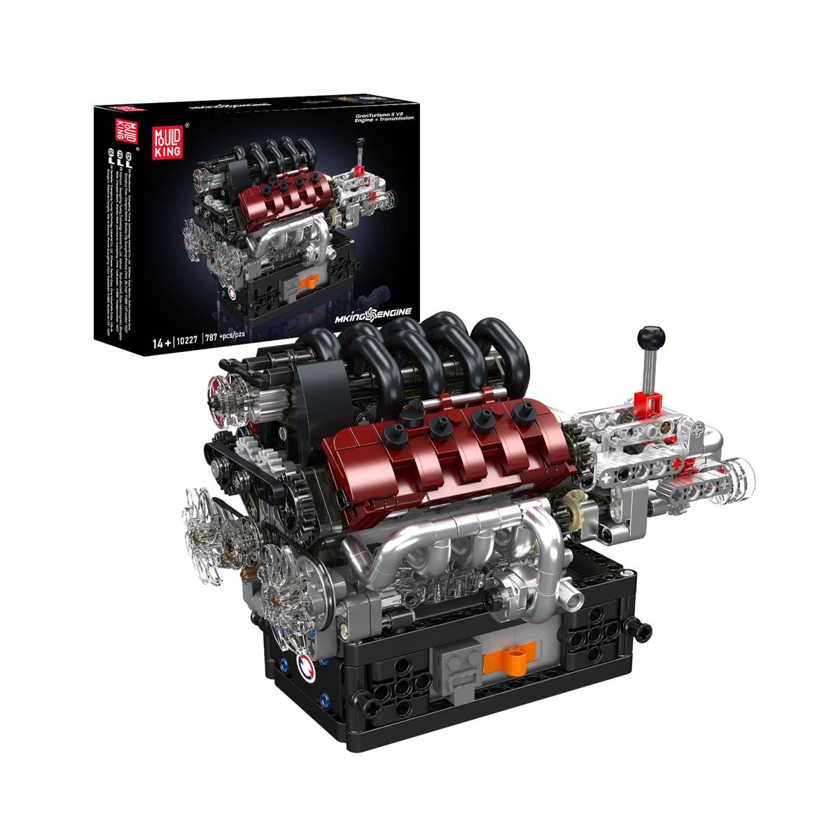 Mould King V8 Engine with Gearbox • Set 10227 • SetDB