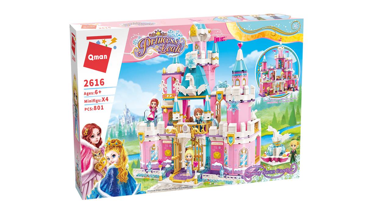 Qman Snowy Swan Castle • Set 2616 • SetDB • Merlins Bricks