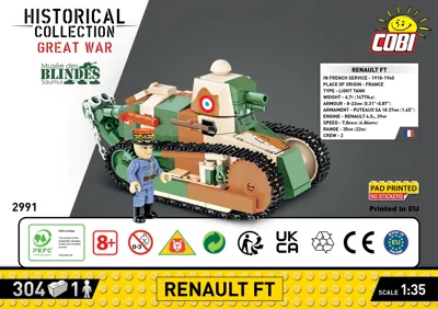 Cobi Renault FT • Set 2991 • SetDB • Merlins Bricks