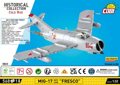 Cobi MiG-17 NATO Code "Fresco" • Set 5823 • SetDB