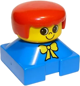 LEGO Education Duplo 2 x 2 x 2 Figure Brick Blue Base with Yellow Bow