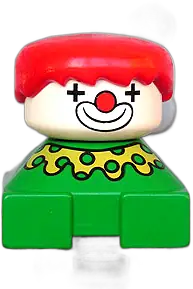 LEGO DUPLO Duplo 2 x 2 x 2 Figure Brick Clown, Green Base