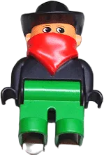 LEGO DUPLO Duplo Figure Male, Green Legs, Black Top