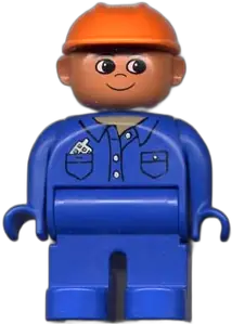 LEGO DUPLO Duplo Figure Male, Blue Legs • Minifig 4555pb081