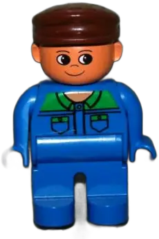 LEGO DUPLO Duplo Figure Male, Blue Legs • Minifig 4555pb137