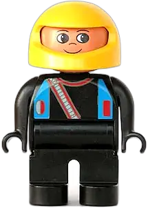 LEGO DUPLO Duplo Figure Male, Black Legs • Minifig 4555pb201