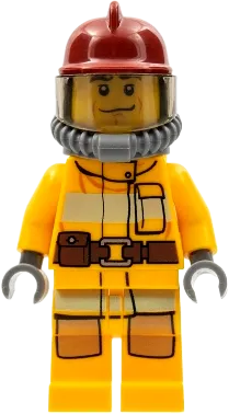 LEGO City Fire Bright Light Orange Fire Suit with Utility Belt
