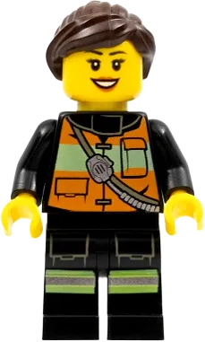 LEGO City Fire Reflective Stripe Vest with Pockets and Shoulder Strap