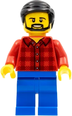 LEGO City Male Red Plaid Flannel Shirt • Minifig cty0664