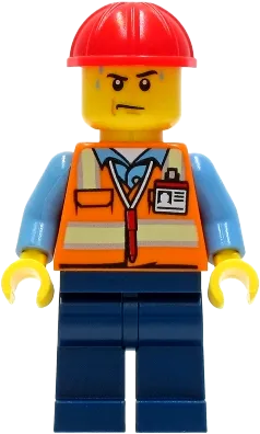 LEGO City Construction Worker Male • Minifig cty1281 • SetDB