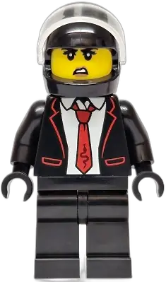 LEGO City Bandit Crook Female Black Tuxedo with Red Tie