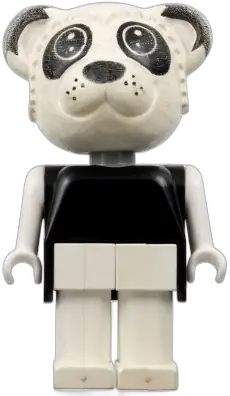 LEGO Fabuland Bear Peter Panda, White Head • Minifig fab10a