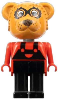 LEGO Fabuland Bear Ricky Raccoon, Black Legs