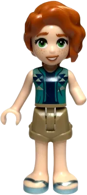 LEGO Friends Autumn Dark Turquoise Vest over Dark Blue Shirt