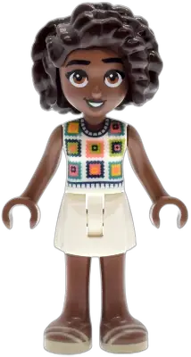 LEGO Friends Aliya White Crochet Top, White Skirt
