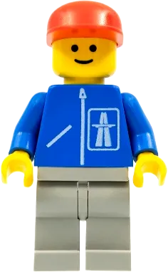 LEGO City Highway Pattern Blue Legs, Red Cap