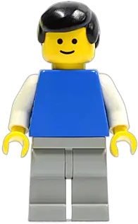 LEGO FreeStyle Plain Blue Torso White Arms, Light Gray Legs