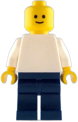 LEGO Education Plain White Torso Dark Blue Legs, Standard Grin