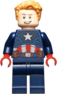 LEGO Super Heroes Captain America Dark Blue Suit, Red Hands