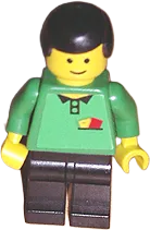 LEGO Soccer Referee Green Black Legs • Minifig soc113s