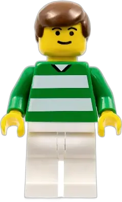 LEGO Sports Soccer Player Green and White Team with Number 3 on Back