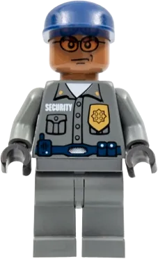 LEGO Spider-Man Security Guard Dark Bluish Gray Shirt w/Badge and Radio