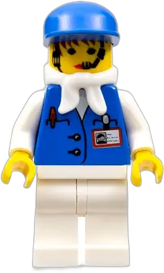 LEGO Studios Assistant Female White Bandana, Blue Cap