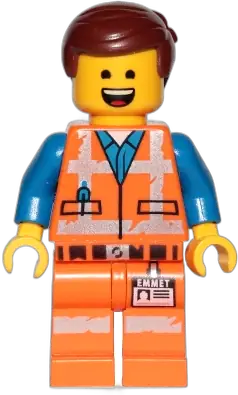 LEGO THE MOVIE 2 Emmet Wide Smile with Teeth and Tongue / Sad
