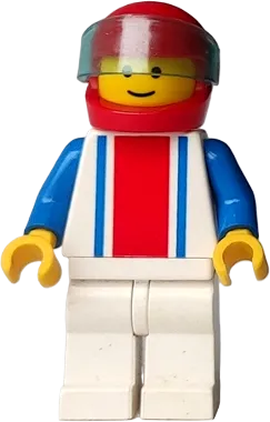 LEGO City Vertical Lines Red & Blue Blue Arms, White Legs