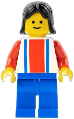 LEGO Universal Building Set Vertical Lines Red & Blue Blue Arms, White Legs