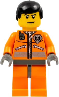 LEGO City Coast Guard World City Orange Jacket with Zipper